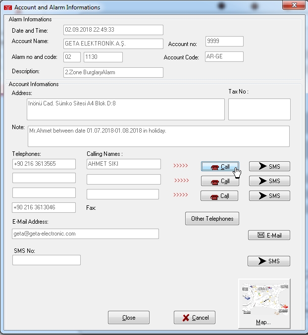 Alarm monitoring center software AHM 2009 -Alarm Control Center Software
